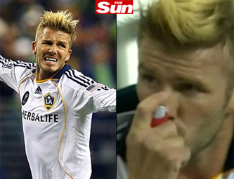David Beckham é flagrado usando bombinha para asma - OFuxico