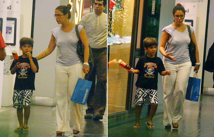 Maria Rita leva o filho para passear em shopping - OFuxico