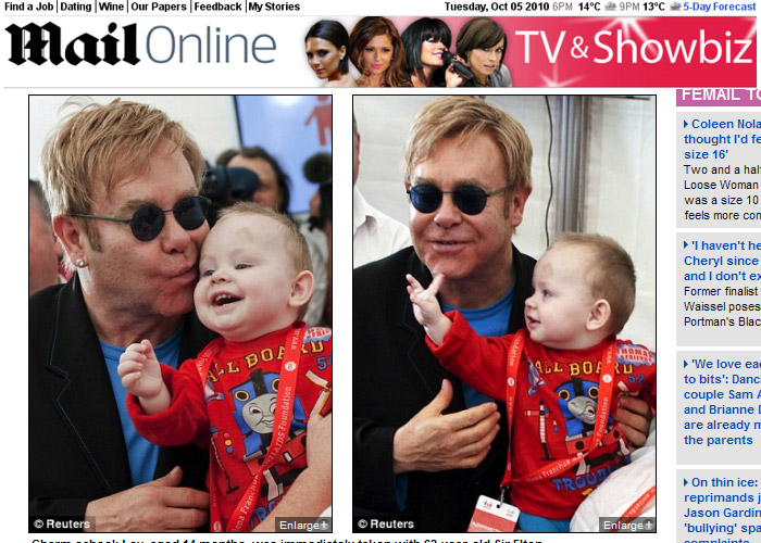 Menino ucraniano que Elton John quis adotar vai morar com a avó - OFuxico