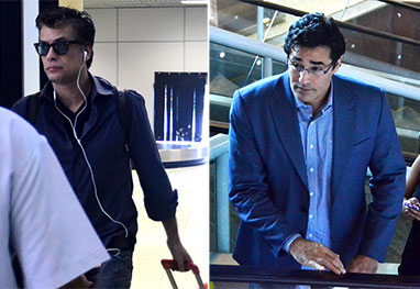 Luciano Szafir e Fábio Assunção passam pelo aeroporto no Rio de Janeiro ...