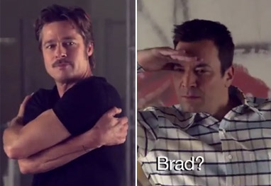 Brad Pitt e Jimmy Fallon arriscam passos de breakdance. Assista! - OFuxico