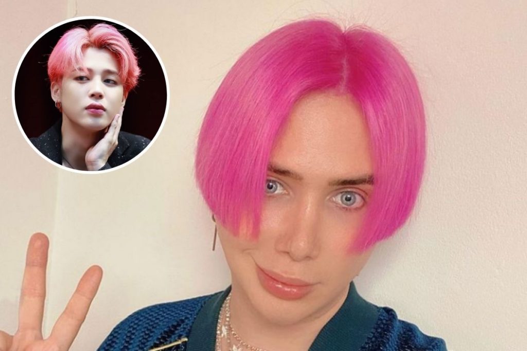 Oli London, influencer que faz de tudo para ser o Jimin, do BTS