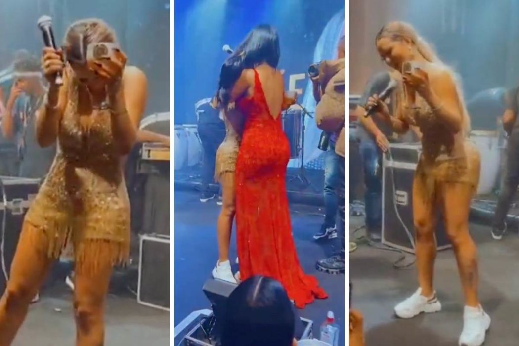 Deolane chora ao ouvir musica de MC Kevin e é consolada