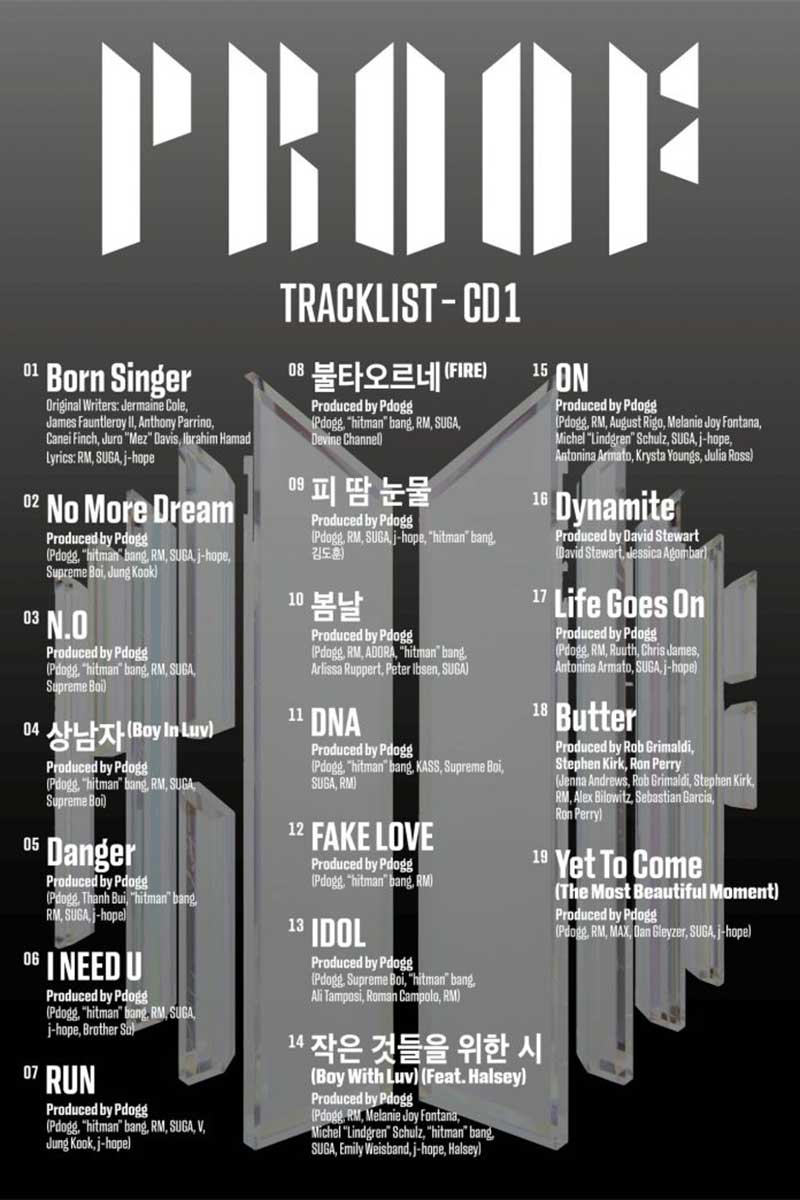 BTS: Conheça a tracklist com a parte 1 da coletânea “PROOF” - OFuxico