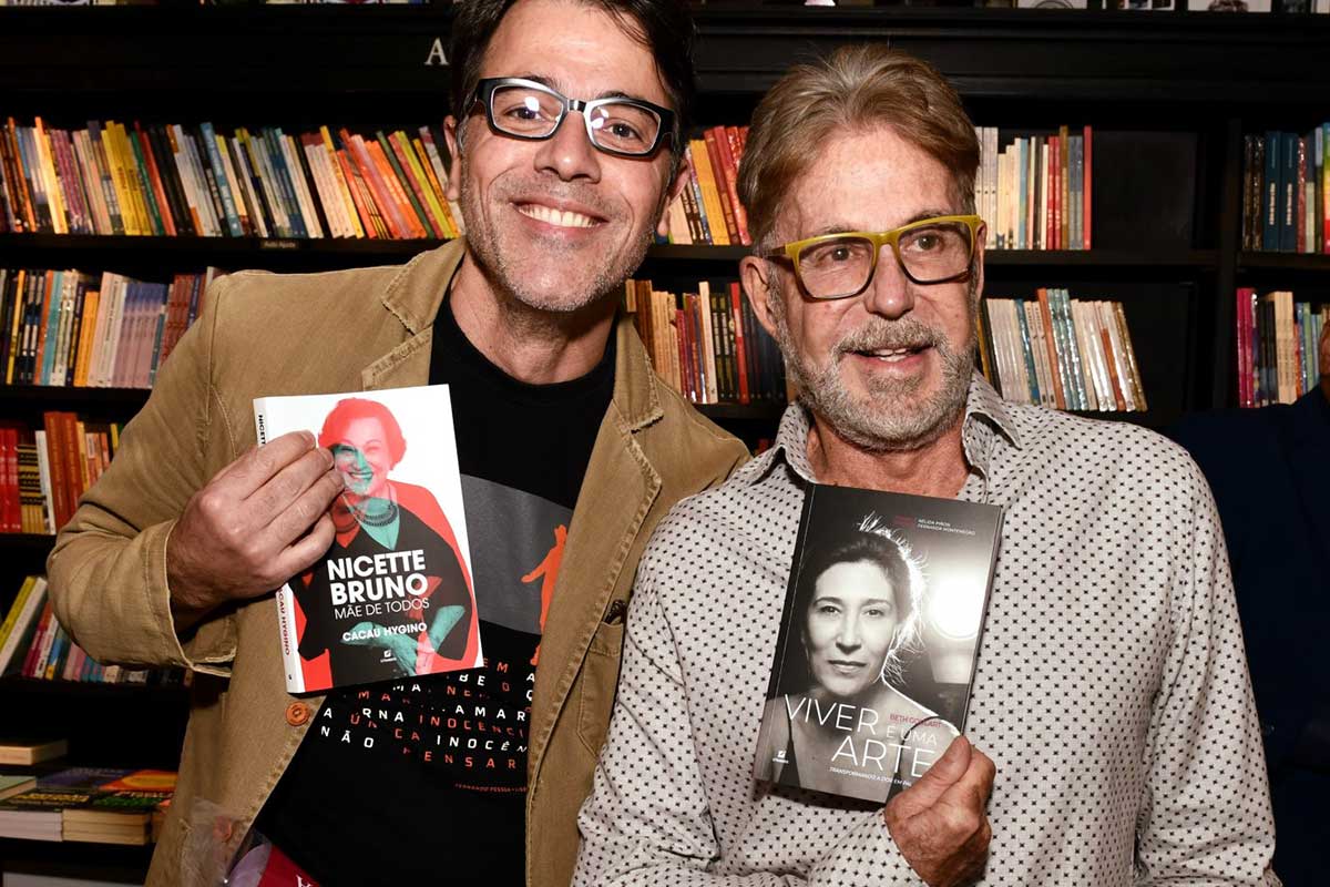 Beth Goulart recebe famosos ao lançar livro escrito com a mãe