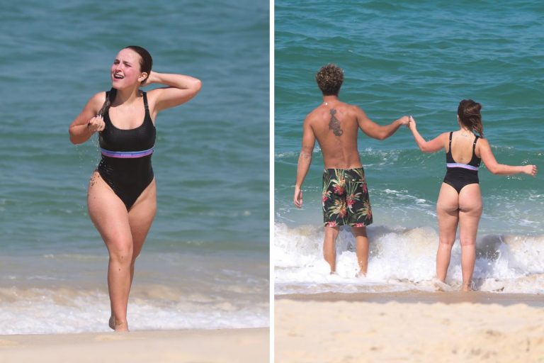Aos beijos, Larissa Manoela e namorado esquentam o clima em praia