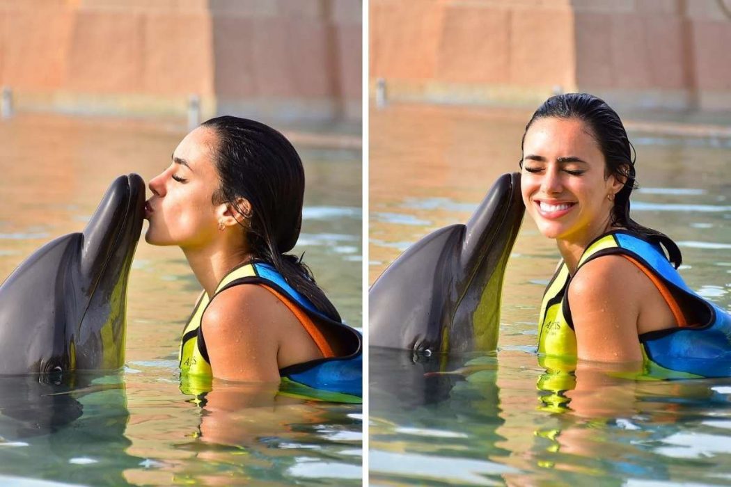 Bruna Biancardi posta foto com golfinho e vira alvo de críticas: 'Péssimo'