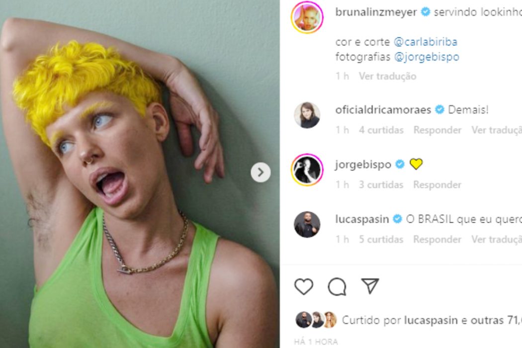 Bruna Linzmeyer posa, mas 'suvaco com pelo' é que chama atenção