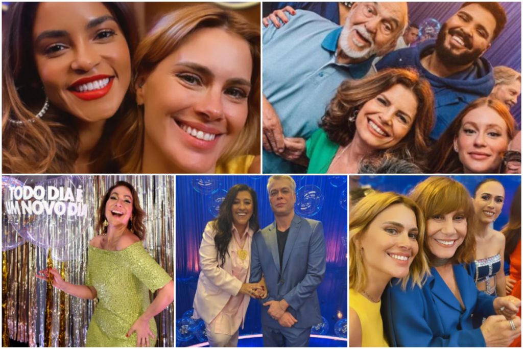Elenco grava mensagem de fim de ano da Globo; Confira os bastidores!