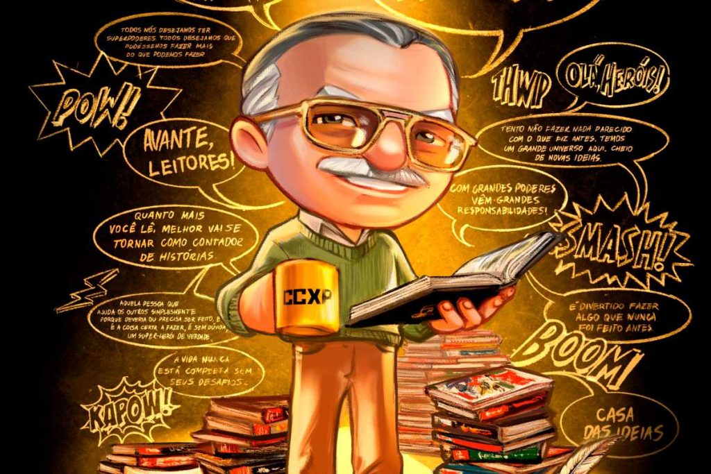 CCXP22: Stan Lee é homenageado no pôster por aniversário de 100 anos