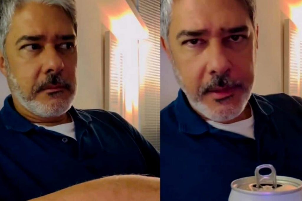 William Bonner tira sarro da latinha após virar meme