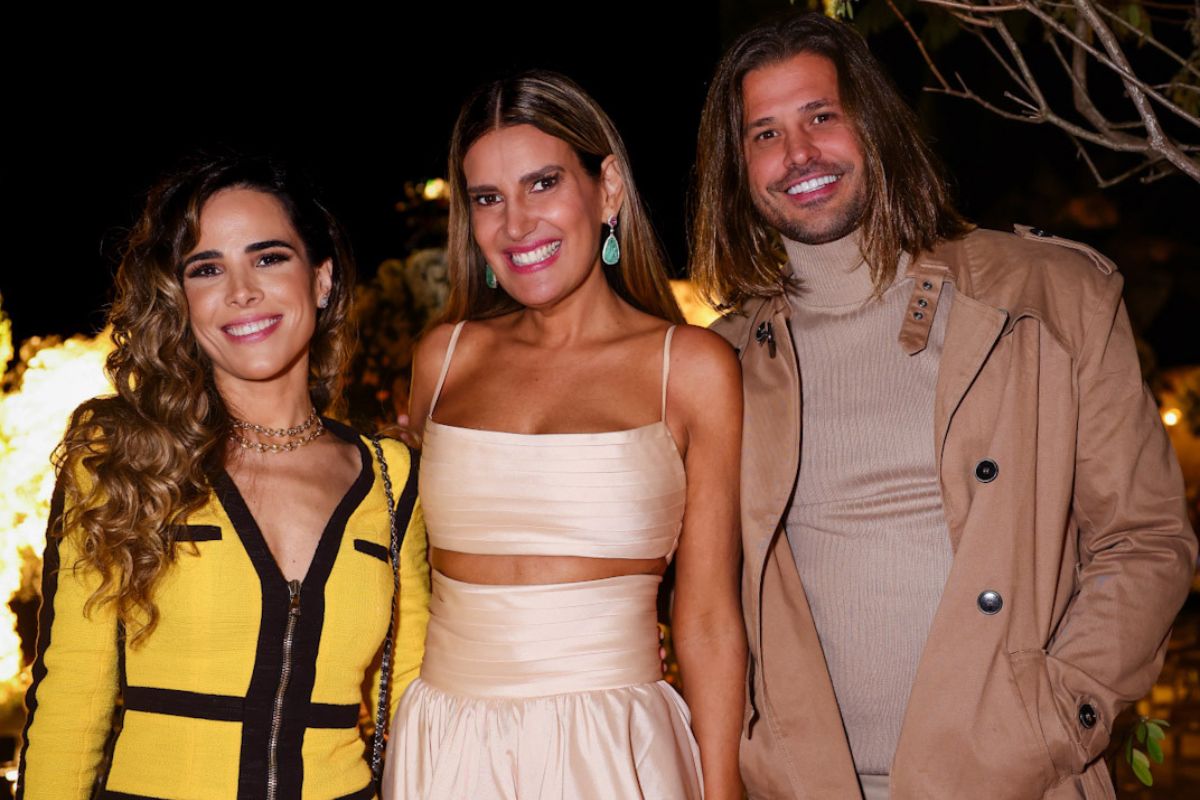 Wanessa Camargo e Dado Dolabella trocam carinhos em festa de amiga