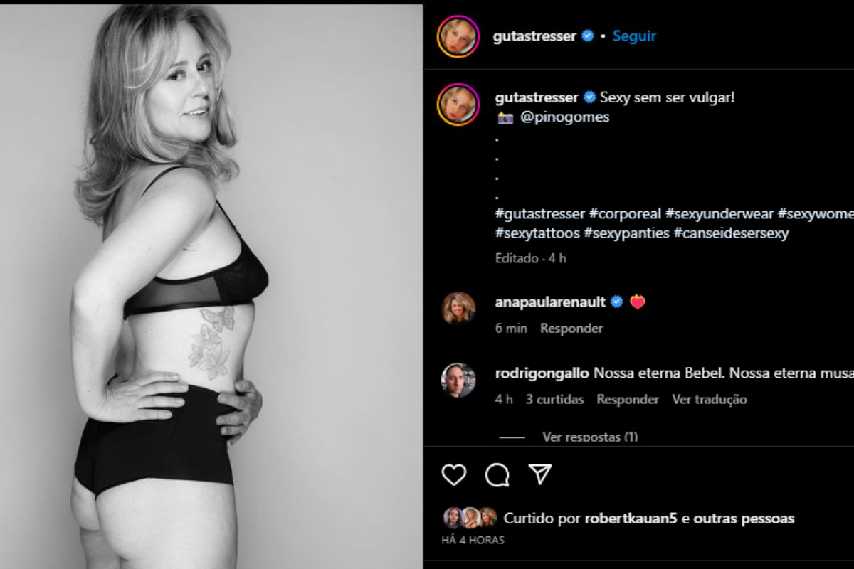 Guta Stresser encanta em clique de lingerie: “Sem ser vulgar” - OFuxico