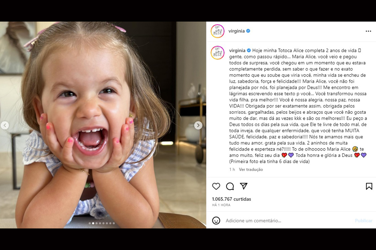 Pônei faz cocô no meio da festa de Maria Alice, filha de Virgínia - OFuxico