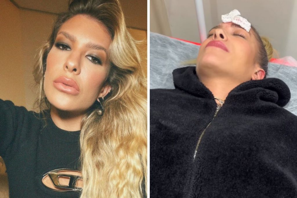 Lore Improta sofre acidente, é 'salva' por segurança e vai para o hospital