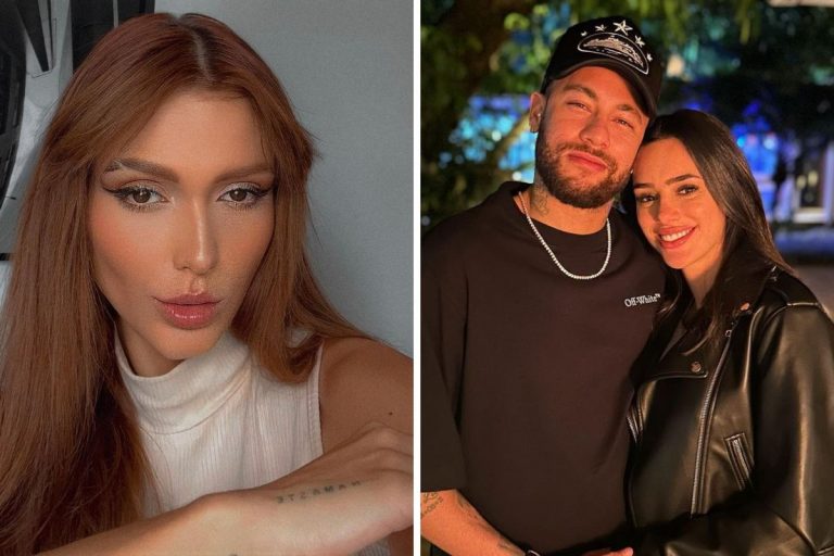 Ex-affair de Neymar posa nua e beija camiseta do craque