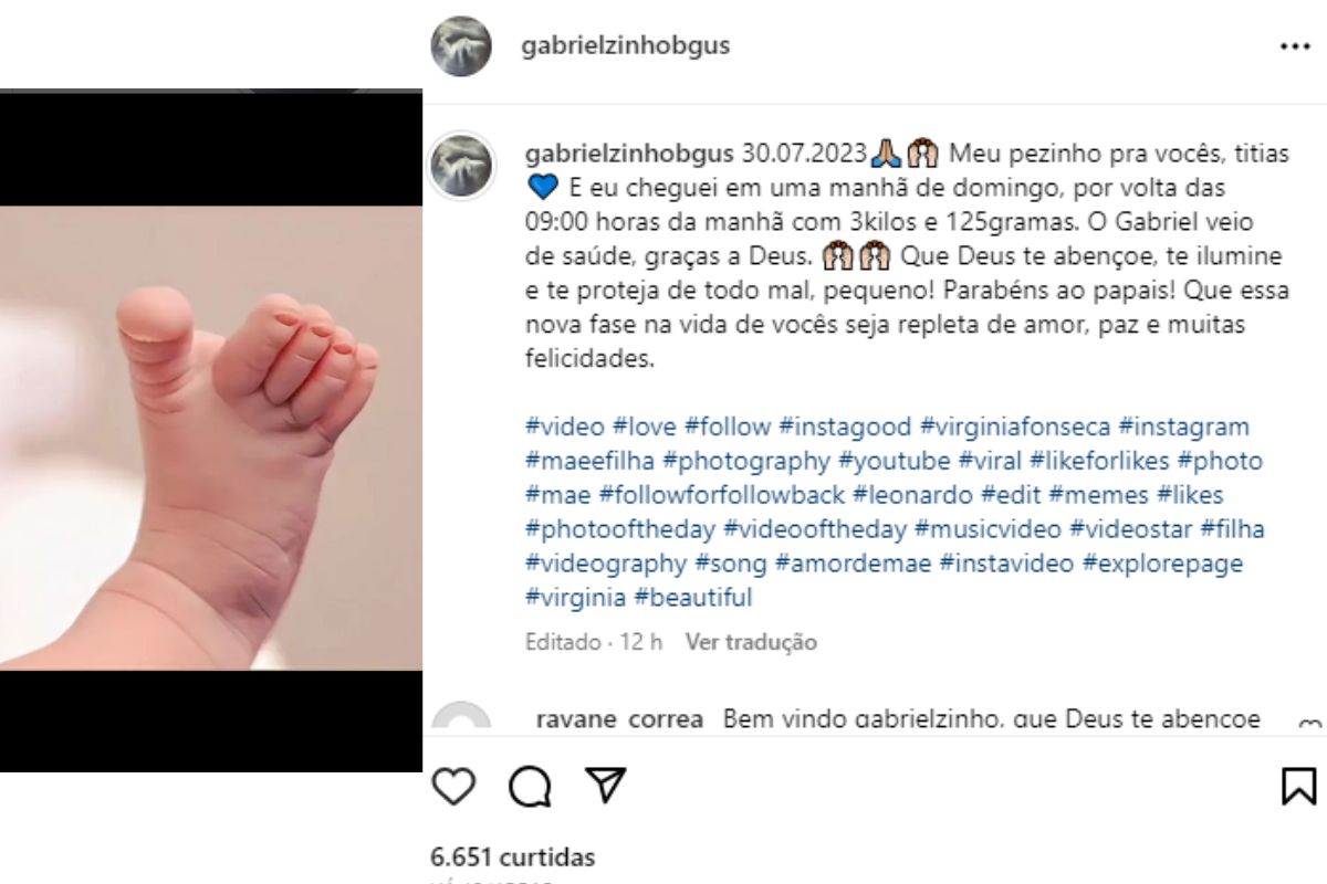 Virginia Fonseca comenta sobre nascimento do sobrinho: ‘Bebê lindo’