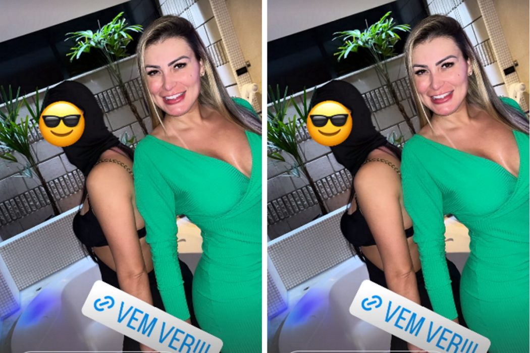 Andressa Urach posa ao lado de mulher e diz: ‘Morena gostosa’ - OFuxico