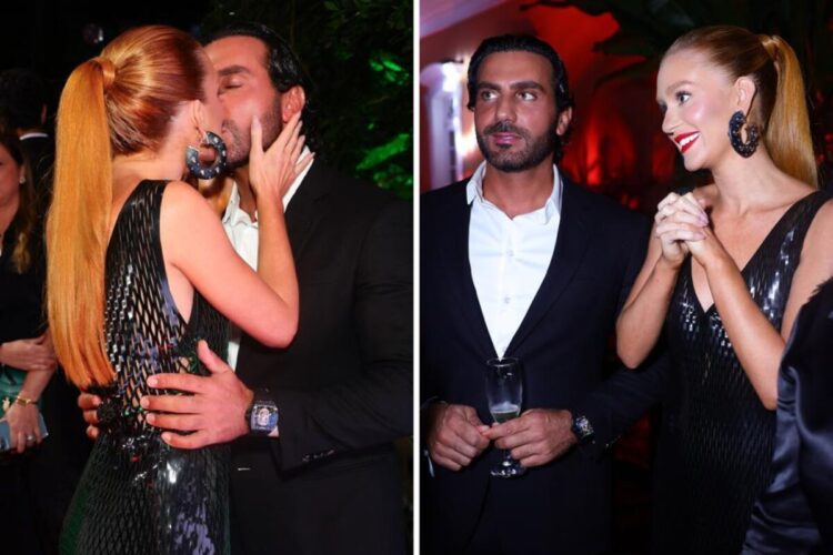 Marina Ruy Barbosa e Abdul Fares trocam beijão apaixonado