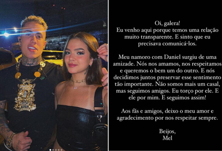 Mel Maia surpreende fãs e anuncia fim do namoro com MC Daniel