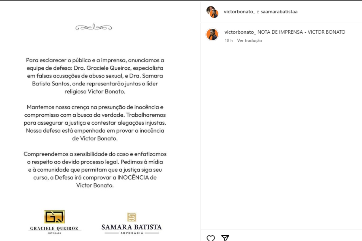 Saiba tudo sobre Victor Bonato, influenciador que abusava de mulheres