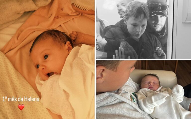 Neymar comemora um mês da filha Helena - OFuxico