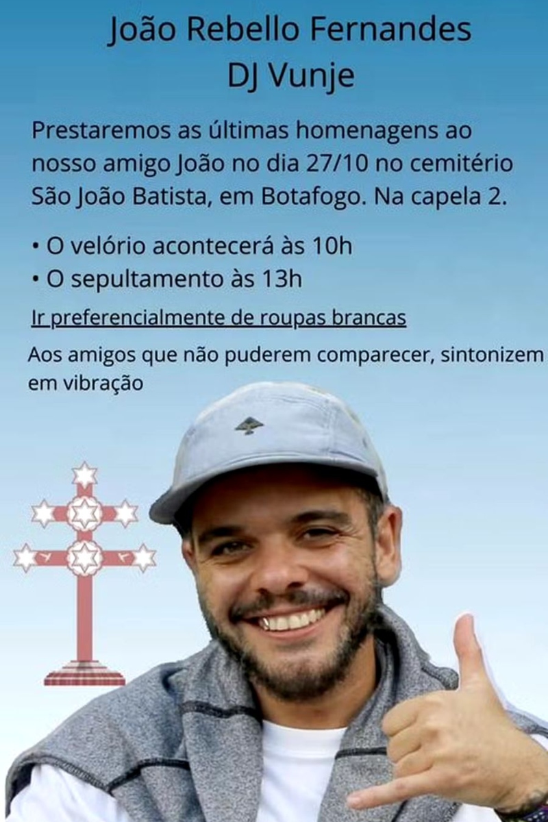 Velório de João Rebello será no Cemitério São João Batista, no Rio ...