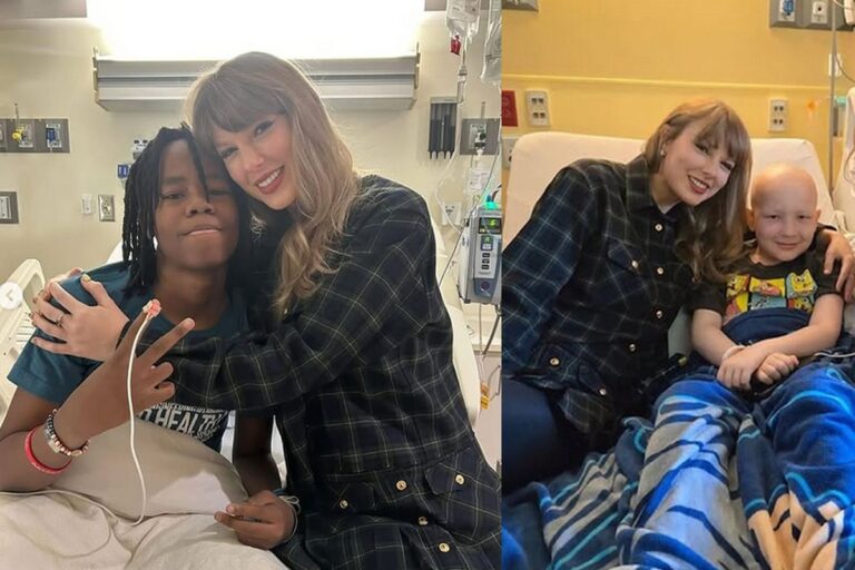 Taylor Swift encanta as crianças em Hospital Infantil