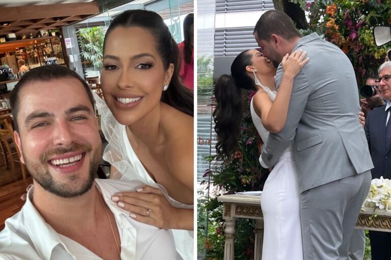 Ex-BBBs Laís Caldas e Gustavo Marsengo se casam em cerimônia reservada - OFuxico