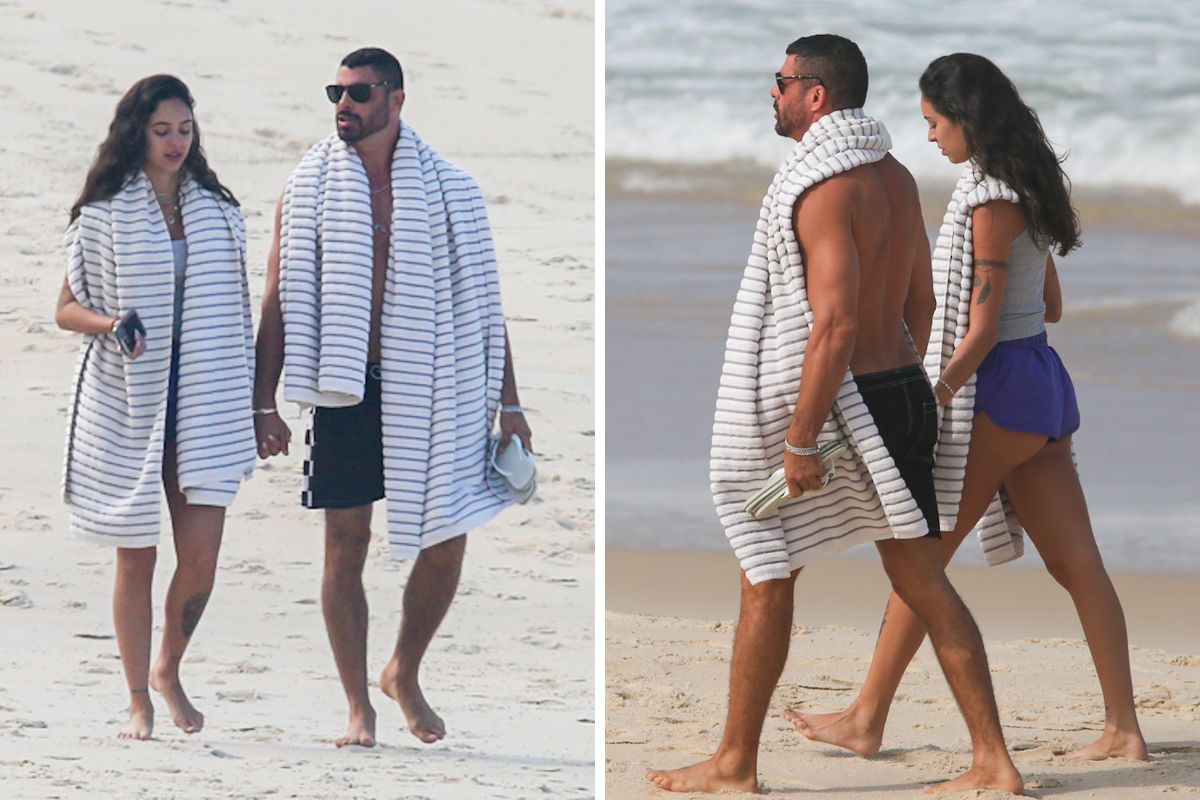 Cauã Reymond surge aos beijos com nova namorada na praia - OFuxico