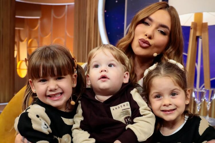 Virginia Fonseca leva os filhos para gravação especial no SBT - OFuxico